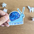 Go At Your Own Pace Galaxy Snail Vinyl Sticker – Jem and Cozy
