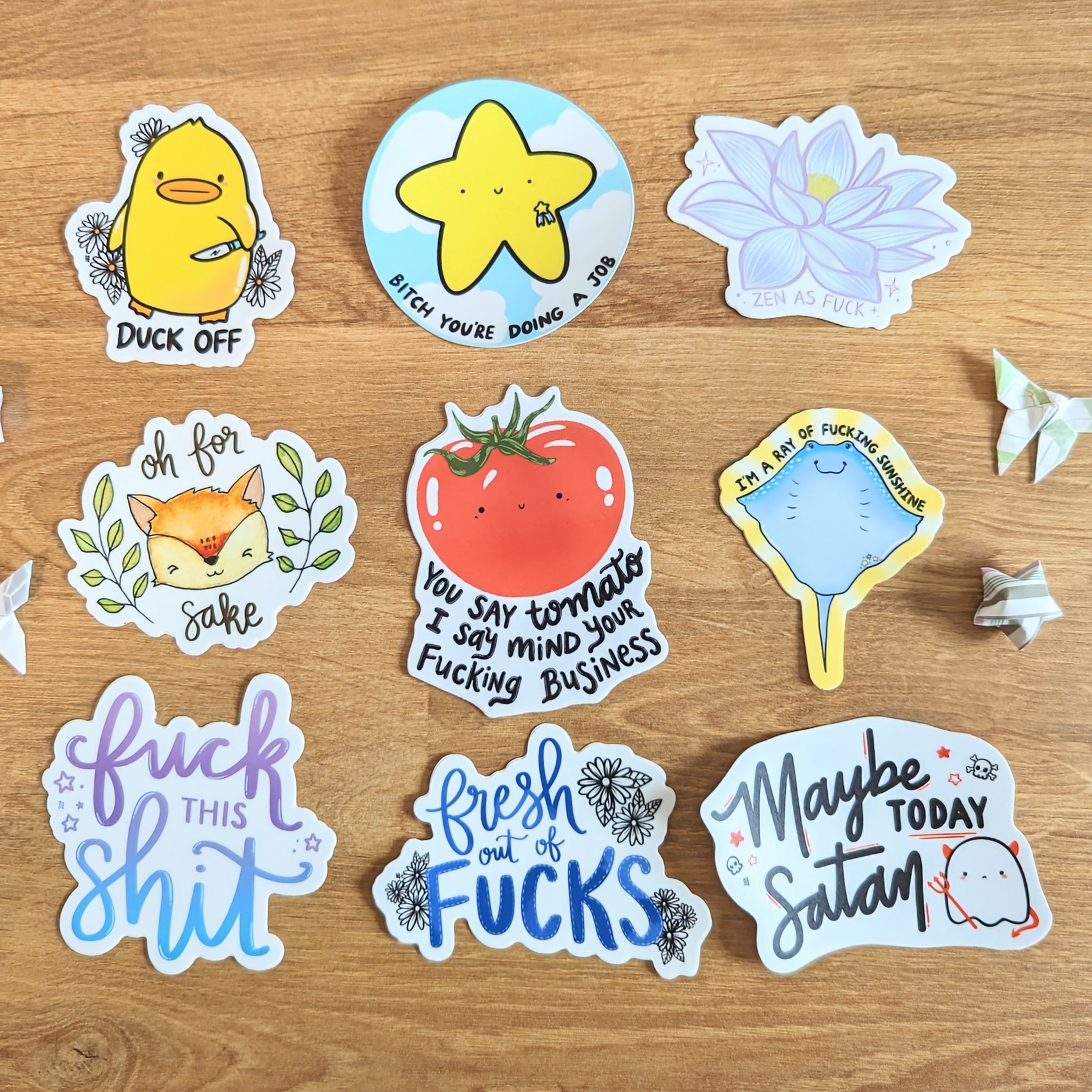 Snarky Sticker BUNDLE (Set of 9) – Jem and Cozy