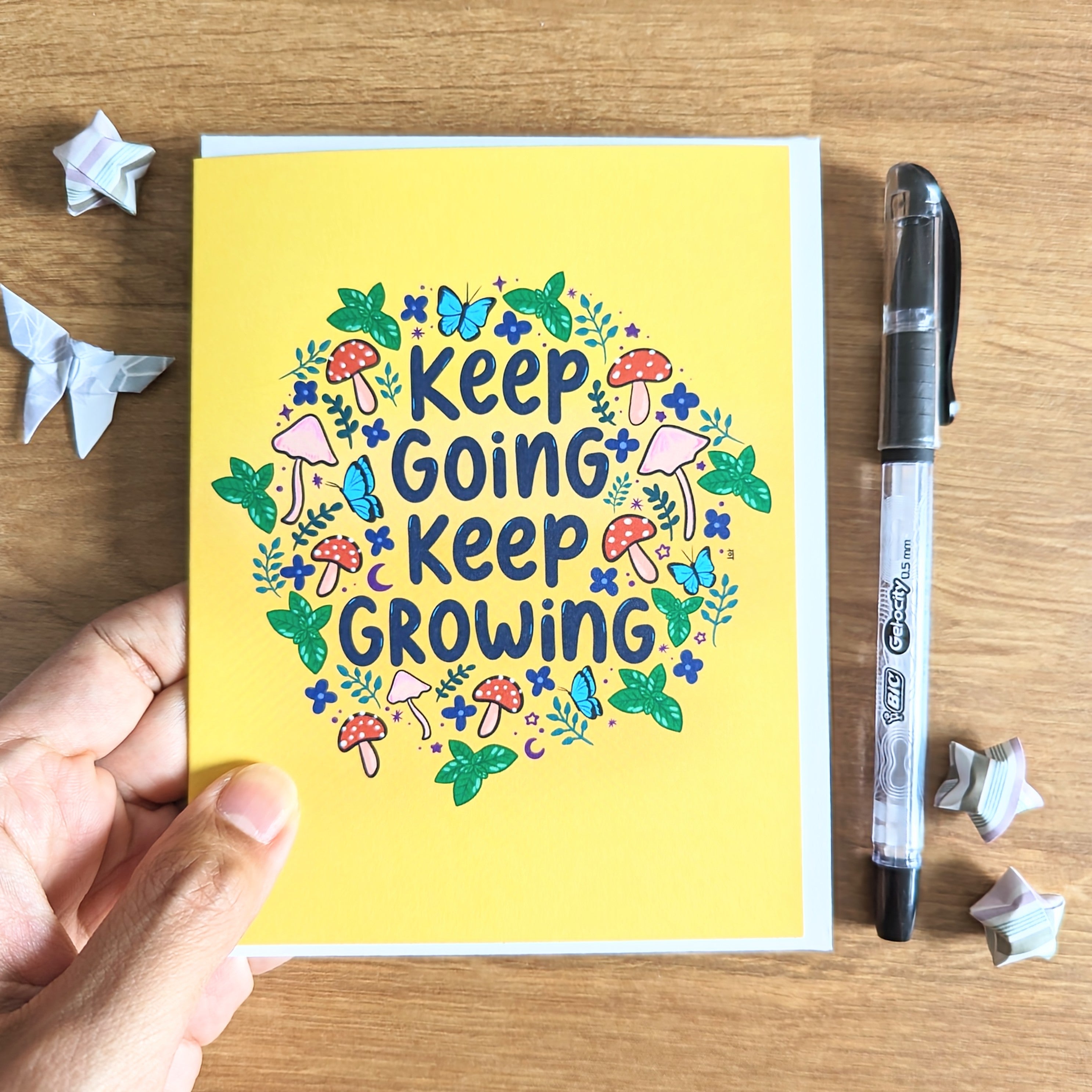 Keep Going Keep Growing Blank Greeting Card – Jem and Cozy