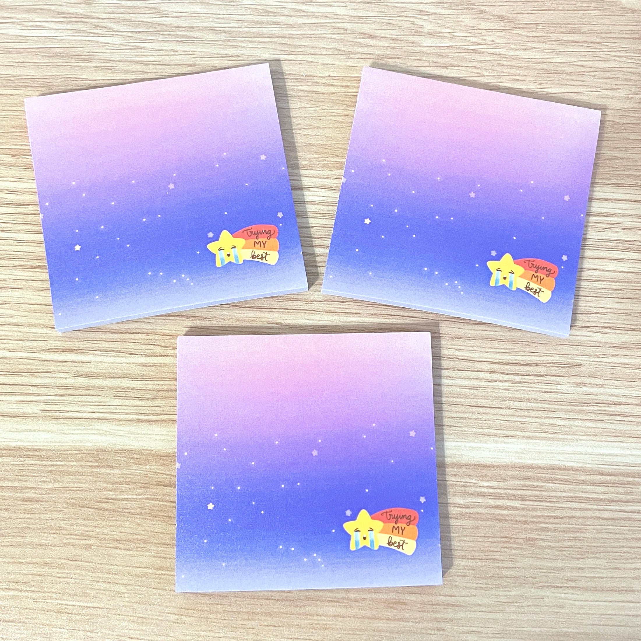 Trying My Best SHOOTING STAR Sticky Notes – Jem and Cozy