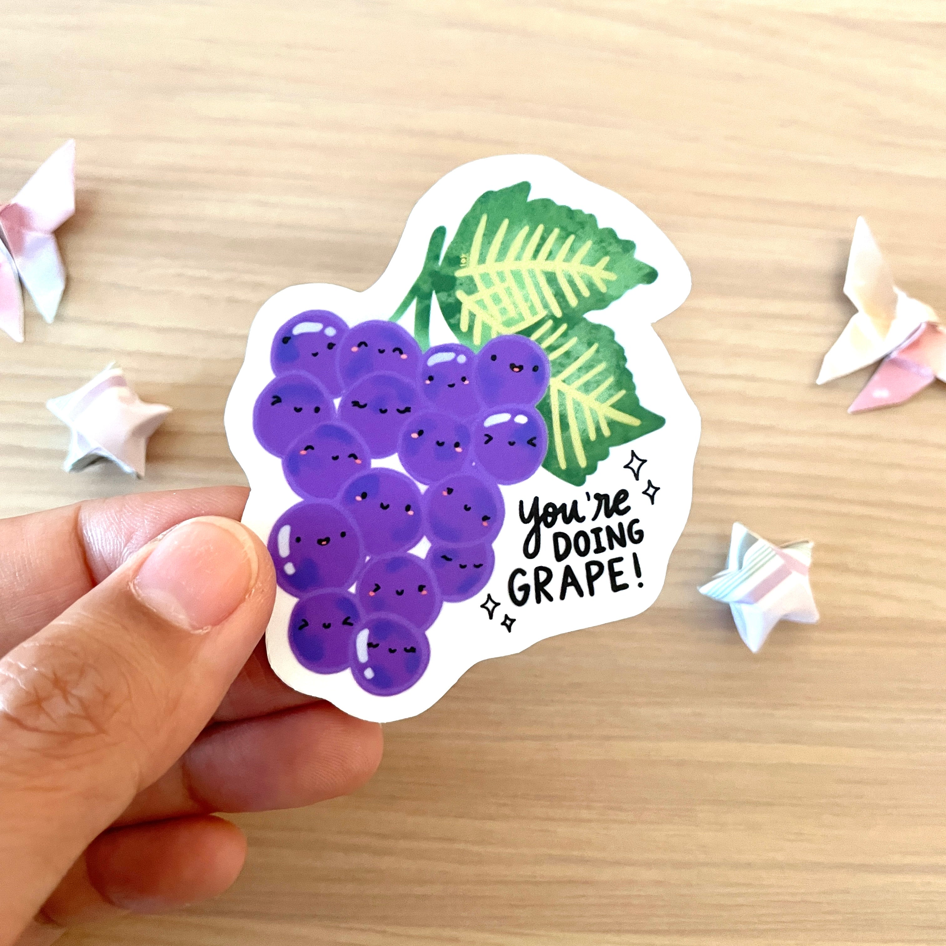 You're Doing Grape Clear Vinyl Sticker – Jem and Cozy