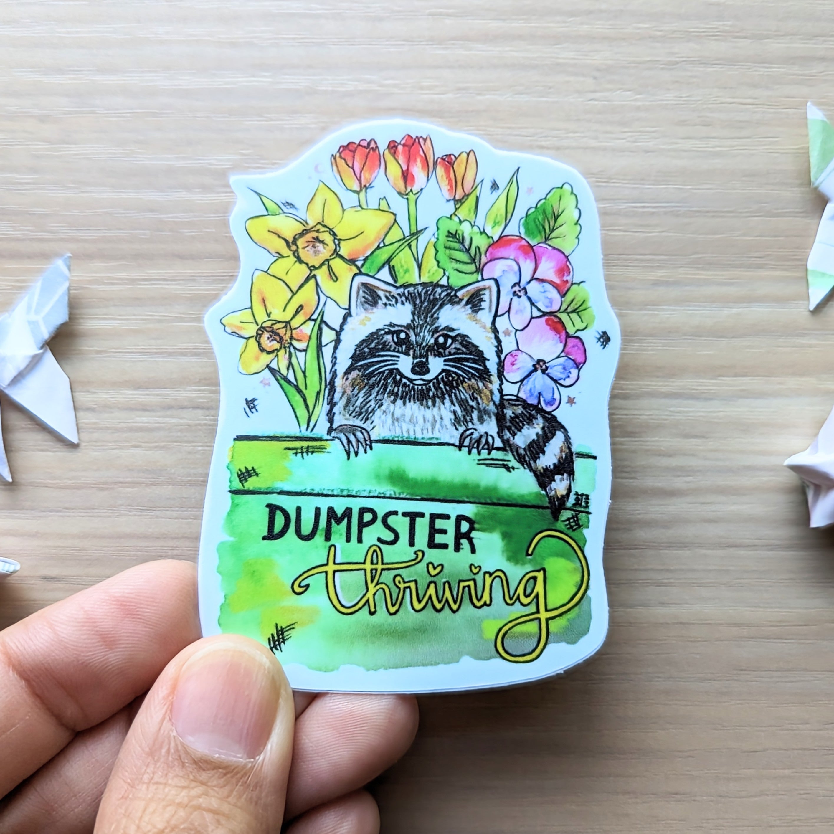 Dumpster Thriving Vinyl Sticker – Jem and Cozy