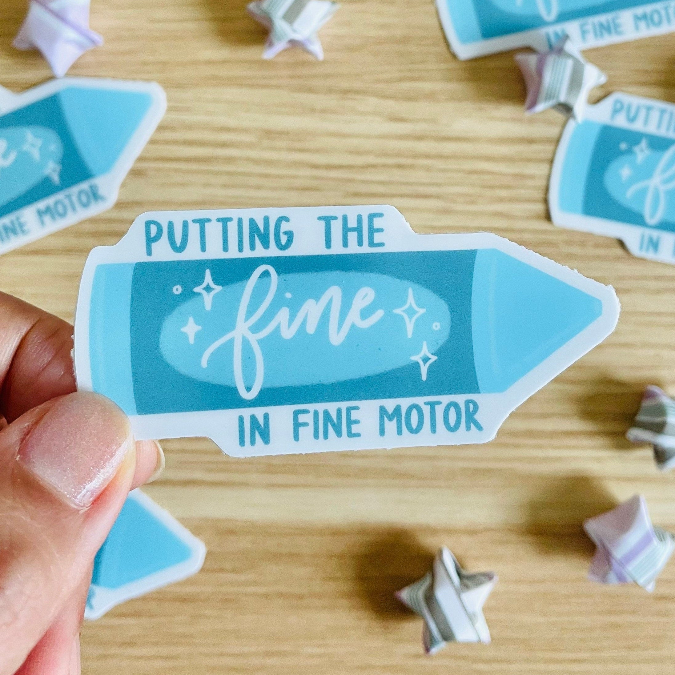 Putting The Fine in Fine Motor Crayon Sticker – Jem and Cozy